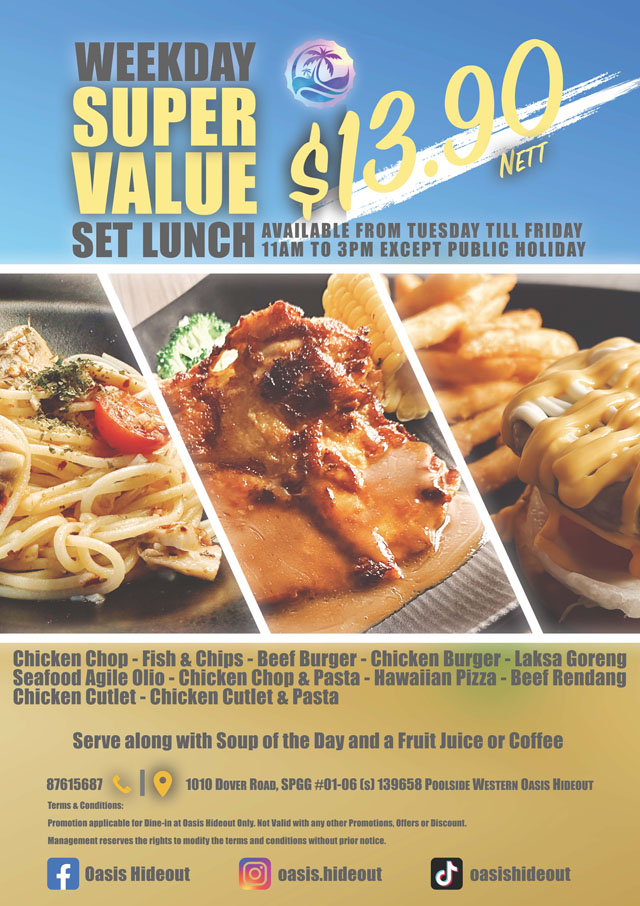 oasis weekday super value set lunch | SPGG